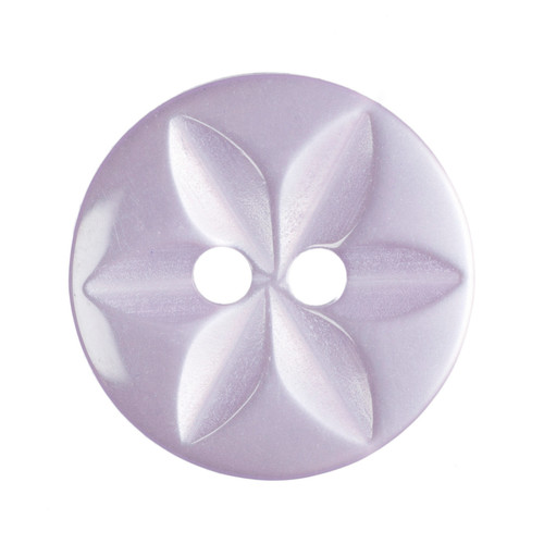 1 Button Light Lilac 14mm ABC Buttons - MariesCrossStitch.co.uk