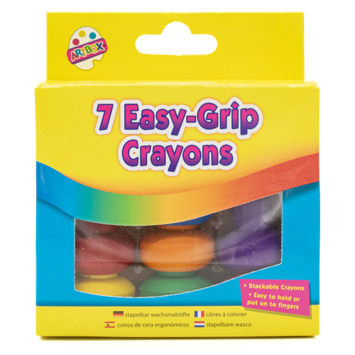 Easy Grip Crayons Assorted Colours Set of 7 - MariesCrossStitch.co.uk