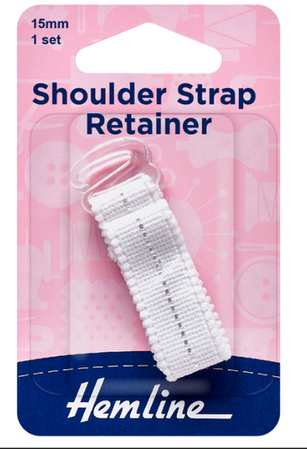 Shoulder Strap Retainer 15mm in White by Hemline - MariesCrossStitch.co.uk