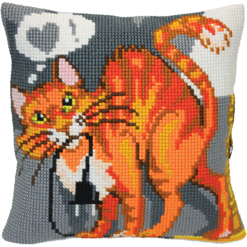 Sly Cat Chunky Cross Stitch Kit by Collection d'Art - MariesCrossStitch ...
