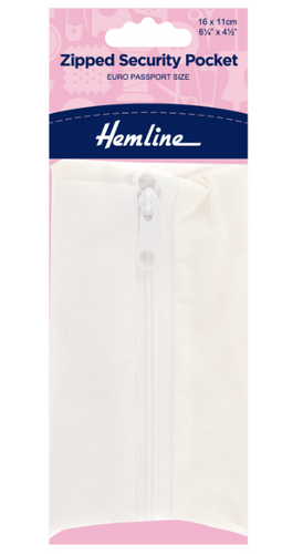 Iron On Passport Size Zipped Security Pocket by Hemline ...