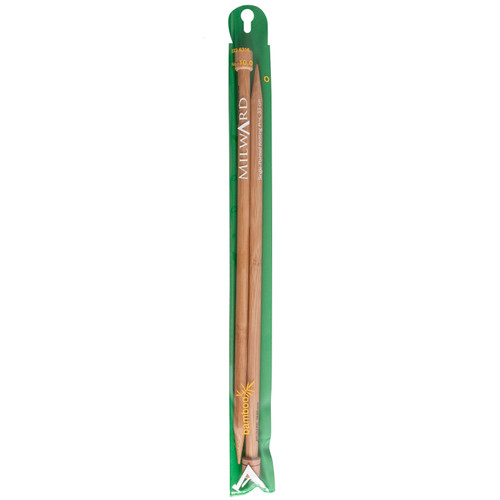 Single-Ended: Bamboo Knitting Pins 33cm x 10mm by Milward ...