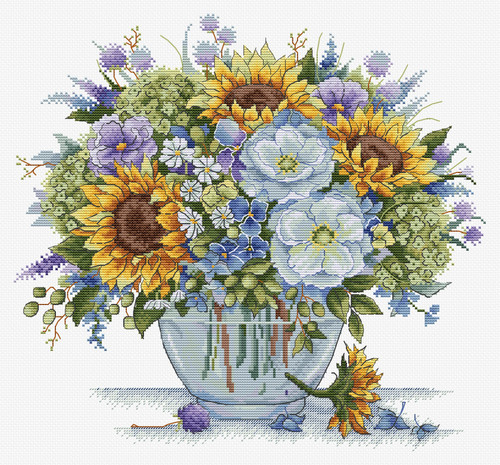 Bouquet with Sunflowers Cross Stitch Kit by Hobby Jobby ...