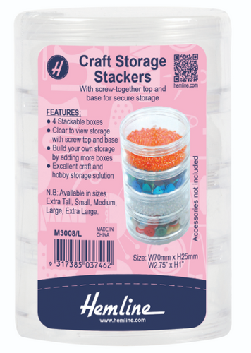 Large Size Craft Storage Stackers Set of 4 - MariesCrossStitch.co.uk