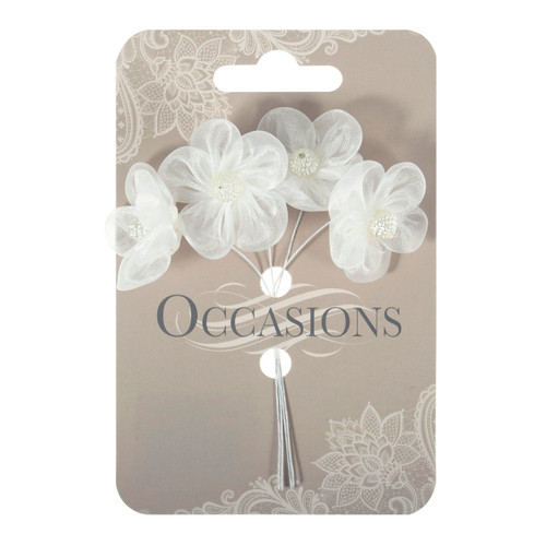 Spray: Beehive Blossom: 40mm: Pack of 4: Cream - MariesCrossStitch.co.uk