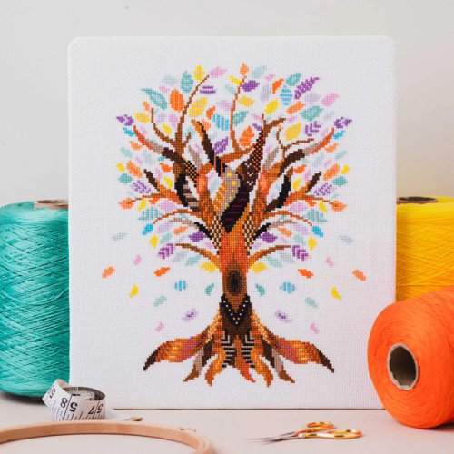 Mandala Tree Cross Stitch Kit by Meloca Designs - MariesCrossStitch.co.uk