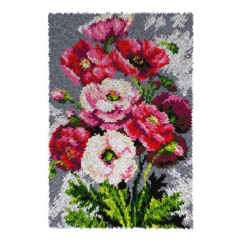 Poppies Latch Hook Rug Kit by Orchidea - MariesCrossStitch.co.uk