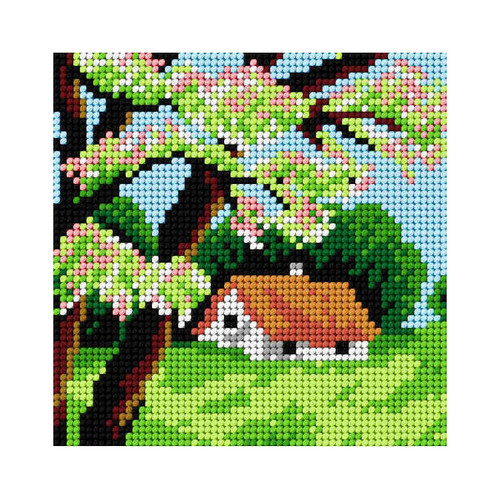 Spring Cottage Tapestry Canvas Only By Orchidea - MariesCrossStitch.co.uk