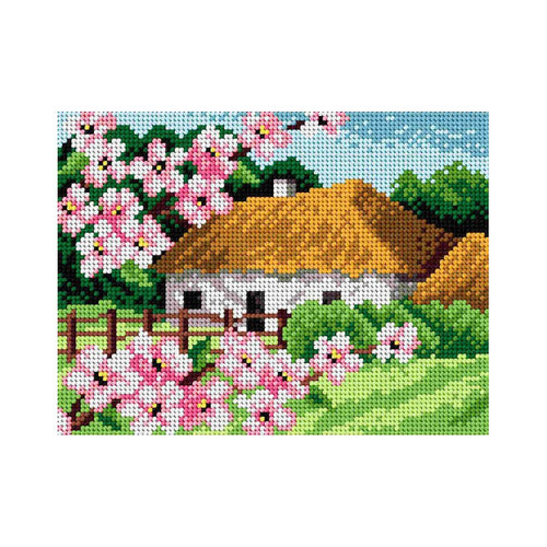 Summer Thatch Cottage Tapestry Canvas Only By Orchidea ...