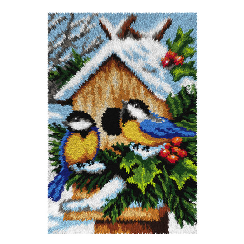 Winter Birds Latch Hook Rug Kit by Orchidea - MariesCrossStitch.co.uk