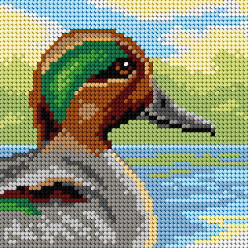 Teal Duck Tapestry Canvas Only By Orchidea - MariesCrossStitch.co.uk