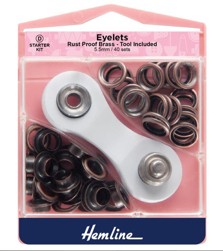 Eyelets Starter Kit: 5.5mm: Bronze: (D): 40 Pieces - MariesCrossStitch ...