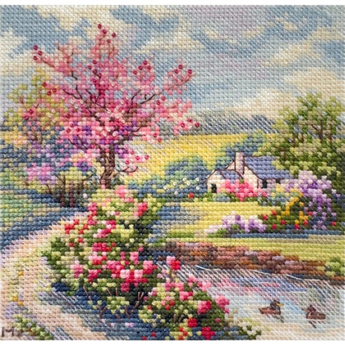Spring Counted Cross Stitch Kit by Merejka - MariesCrossStitch.co.uk