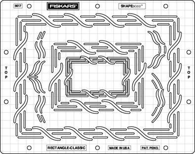 Fiskars Shapeboss stencils Rectangle classic