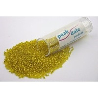 Gold Foil Glass Seed Beads 35g by Peak Dales - MariesCrossStitch.co.uk