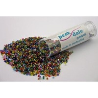 Assorted Foil Glass Seed Beads 35g by Peak Dales - MariesCrossStitch.co.uk