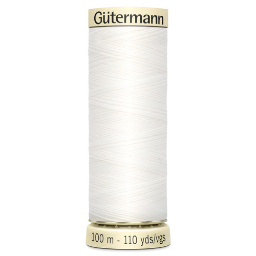 Gutermann Sew-All Thread: 100m Colour White - MariesCrossStitch.co.uk