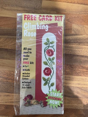 *Second-Hand* Climbing Rose Cross Stitch Card Kit - MariesCrossStitch.co.uk