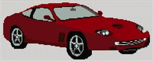 Red Ferrari Cross Stitch Kit | MariesCrossStitch.co.uk