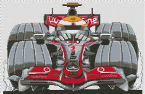 Mclaren Hamilton F1 Caricature Cross Stitch Kit | MariesCrossStitch.co.uk