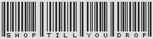 Shop Till You Drop Barcode Cross Stitch Kit By Stitchtastic ...