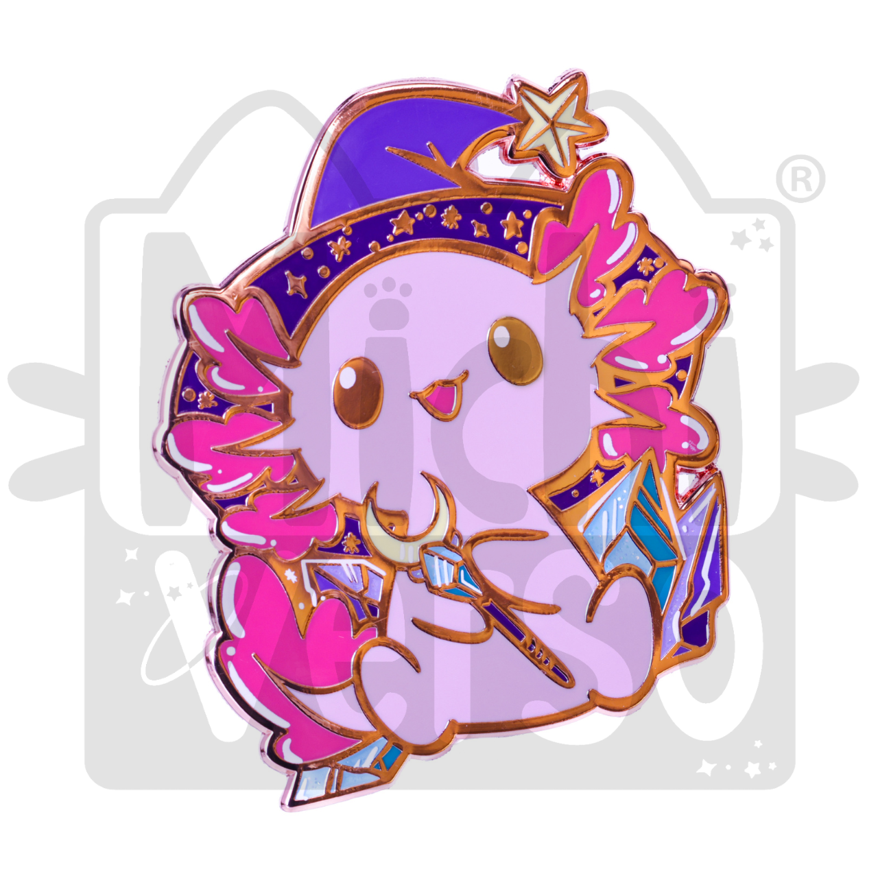 Pin Enamel Ajolote Mago