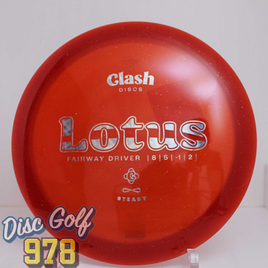 Clash Discs Lotus Steady Red-Silver Lines A 175.2g - Disc Golf 978