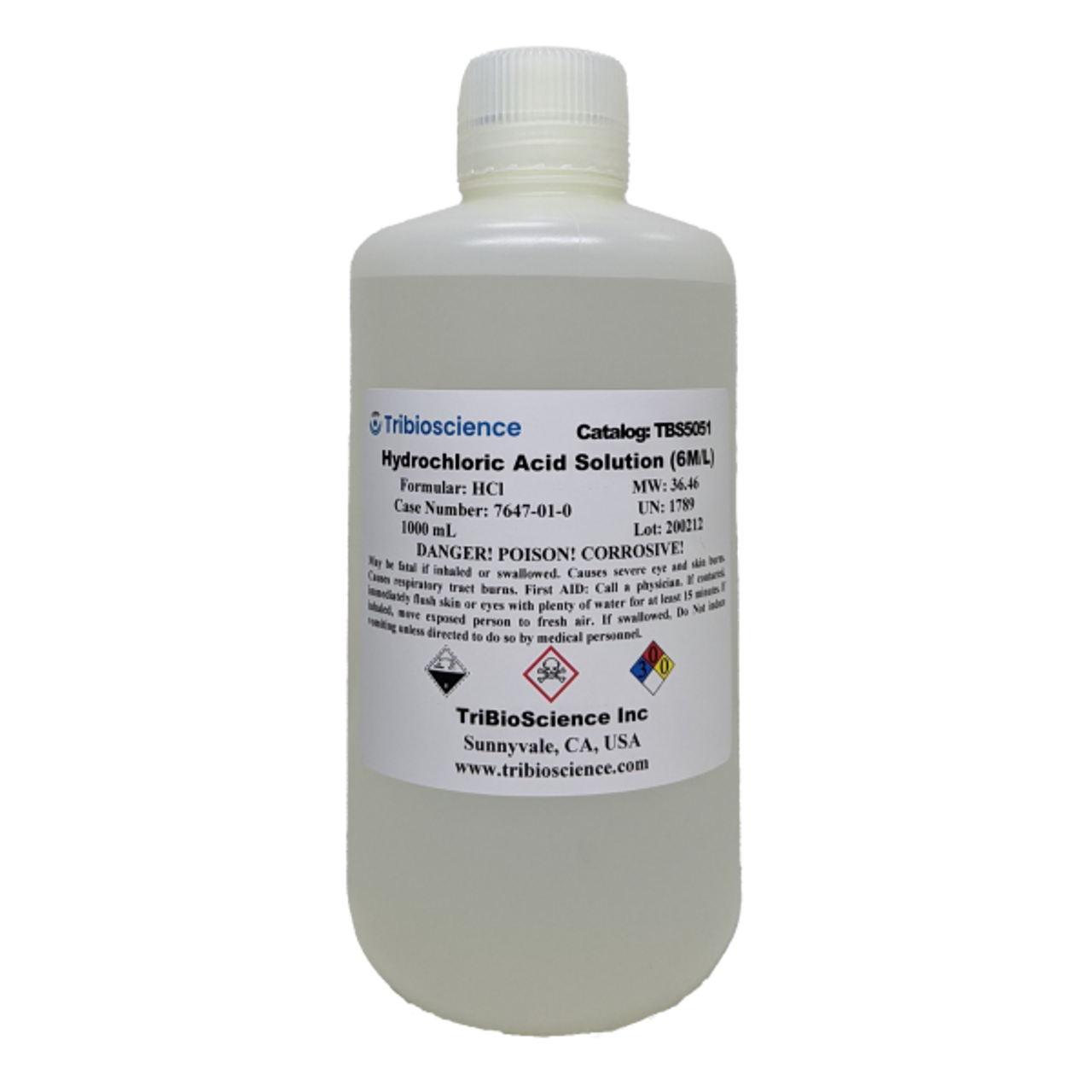 6m Hydrochloric Acid Hcl Solution Tbs5051