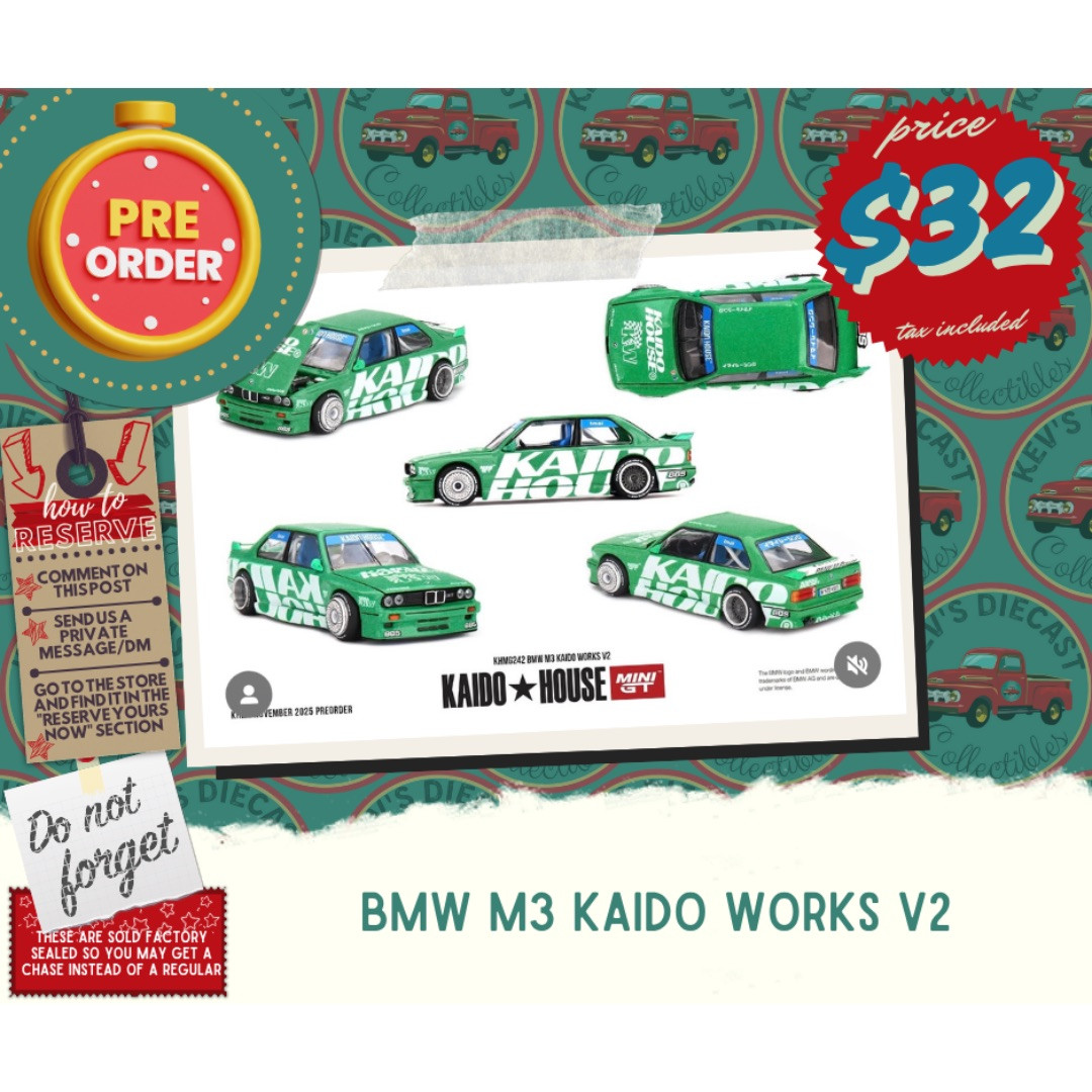 PREORDER: Kaido House x Mini GT BMW M3 Kaido Works V2- Green - Kev's ...