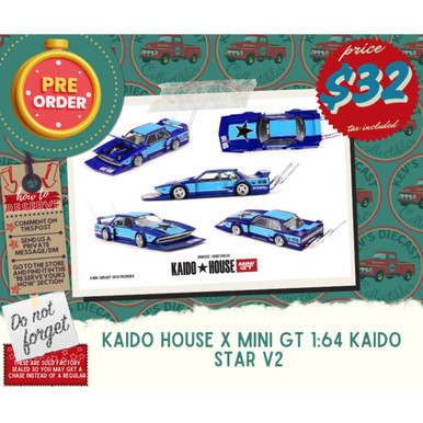 PREORDER: Kaido House x Mini GT 1:64 Kaido Star V2 - Blue - Kev's ...