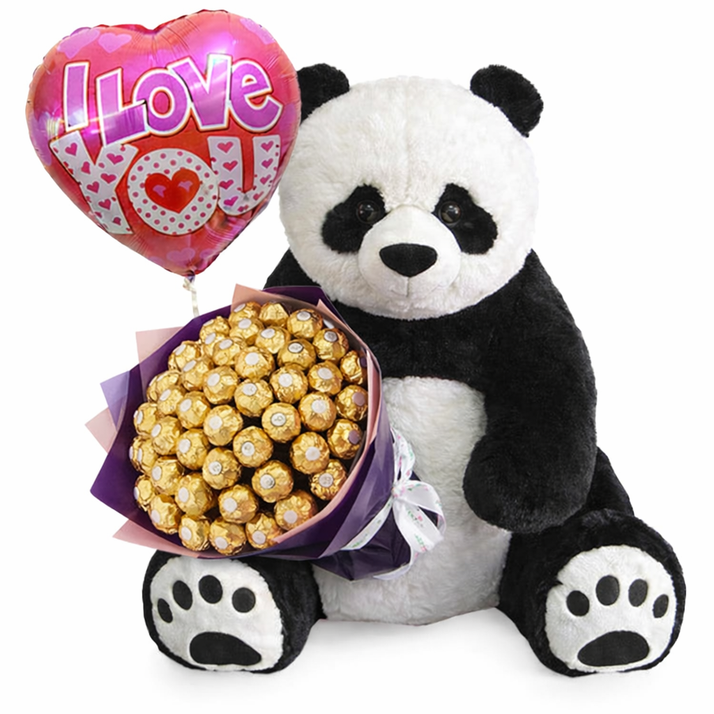 Human size Giant Panda Teddy Ferrero Bouquet Balloon Delivery PH