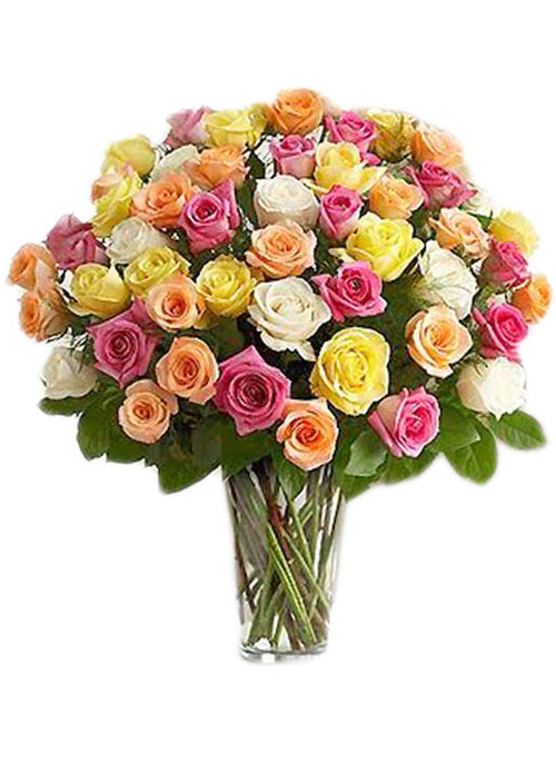 48 Assorted Roses Bouquet (4 colors) - Flower Delivery Philippines