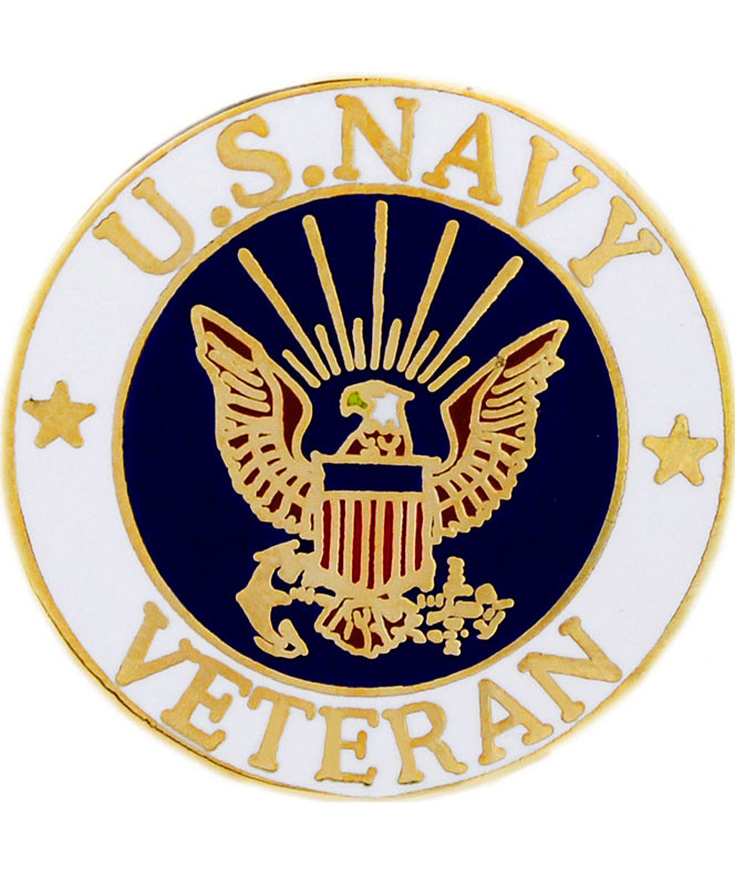 USN Veteran Logo Lapel Pin