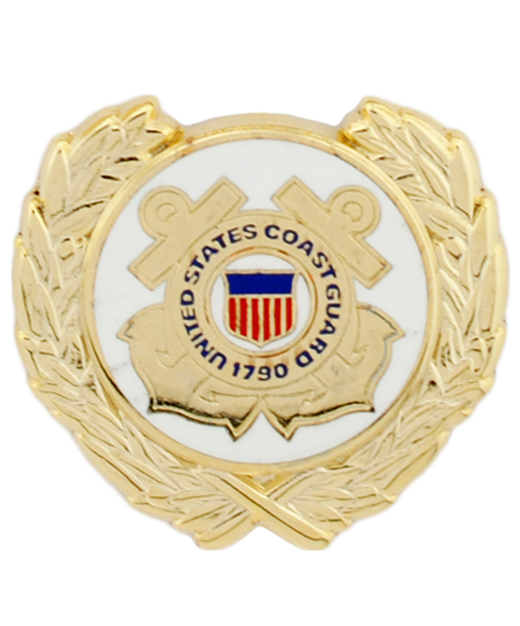 USCG Logo with Wreath Lapel Pin