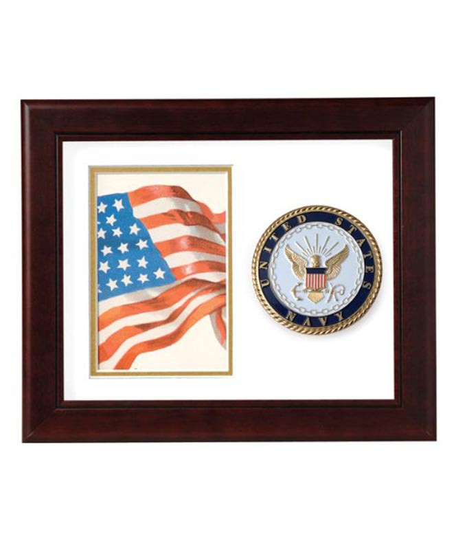 Navy Medallion Frame 8in x 10in