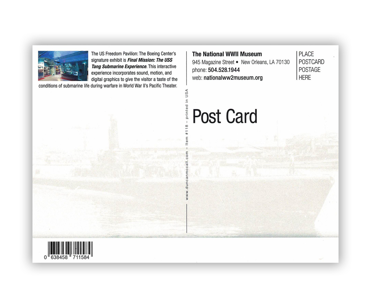 Final Mission Postcard