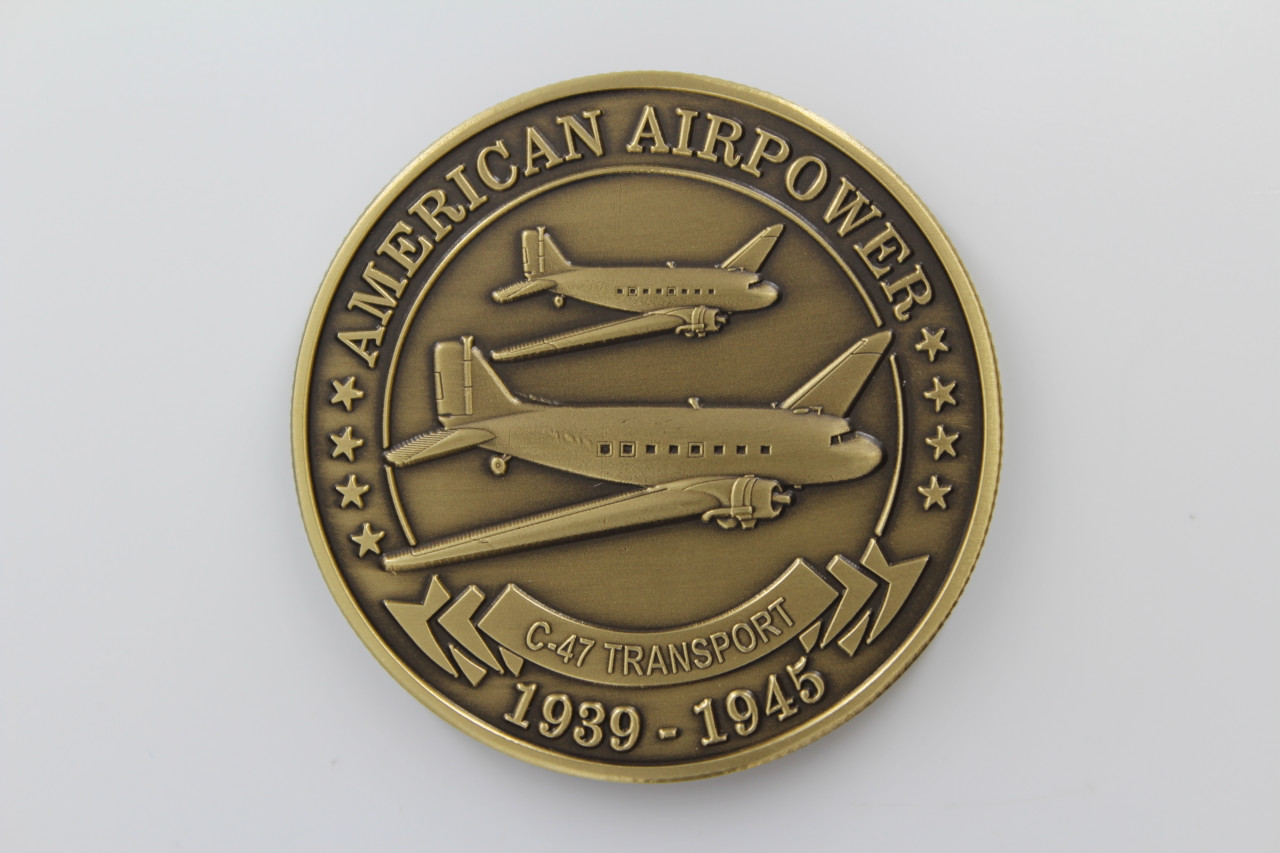 Commemorative US Army Air Corps C-47 Skytrain Challenge Coin