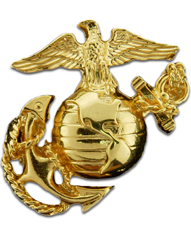 USMC Emblem Gold Lapel Pin