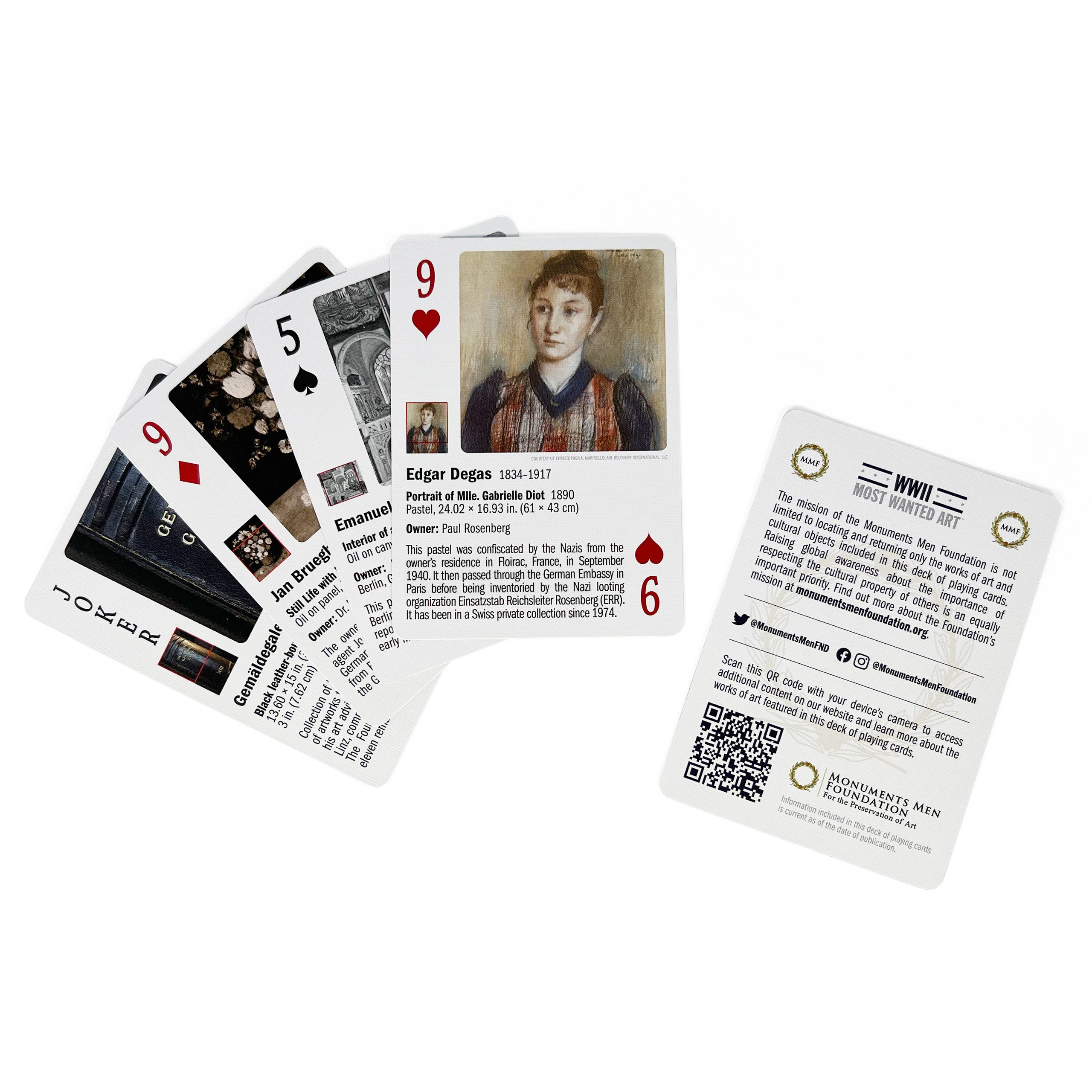 WWII Most Wanted Art Playing Cards