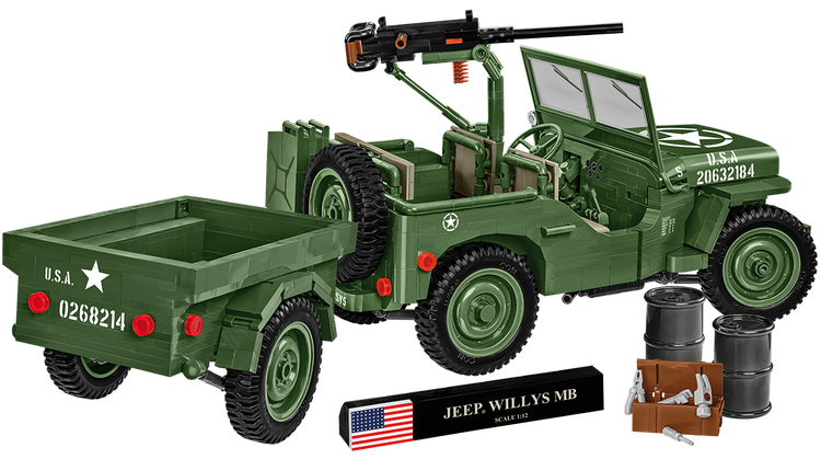 Cobi Executive Edition Jeep Willys MB & Trailer Set