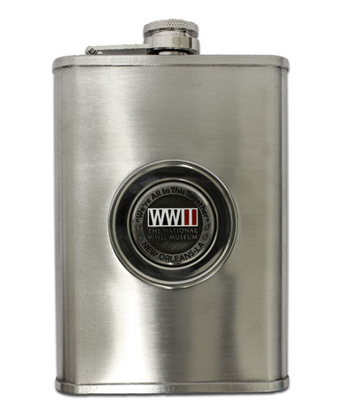 WWII Museum Flask with Shot Glass - The National WWII Museum