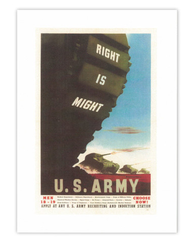 Right Is Might Tank Greeting Card