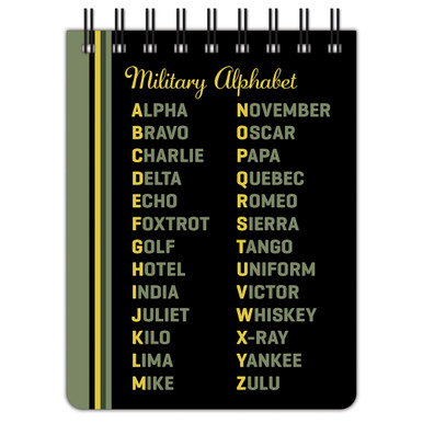 Military Alphabet 4" Jotter Note Pad