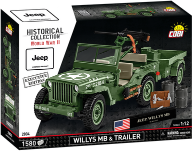 Cobi Executive Edition Jeep Willys MB & Trailer Set