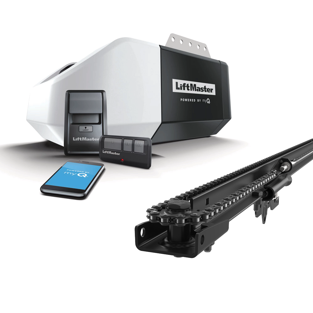 81600 Contractor Series Wi-Fi Garage Door Opener with Rails