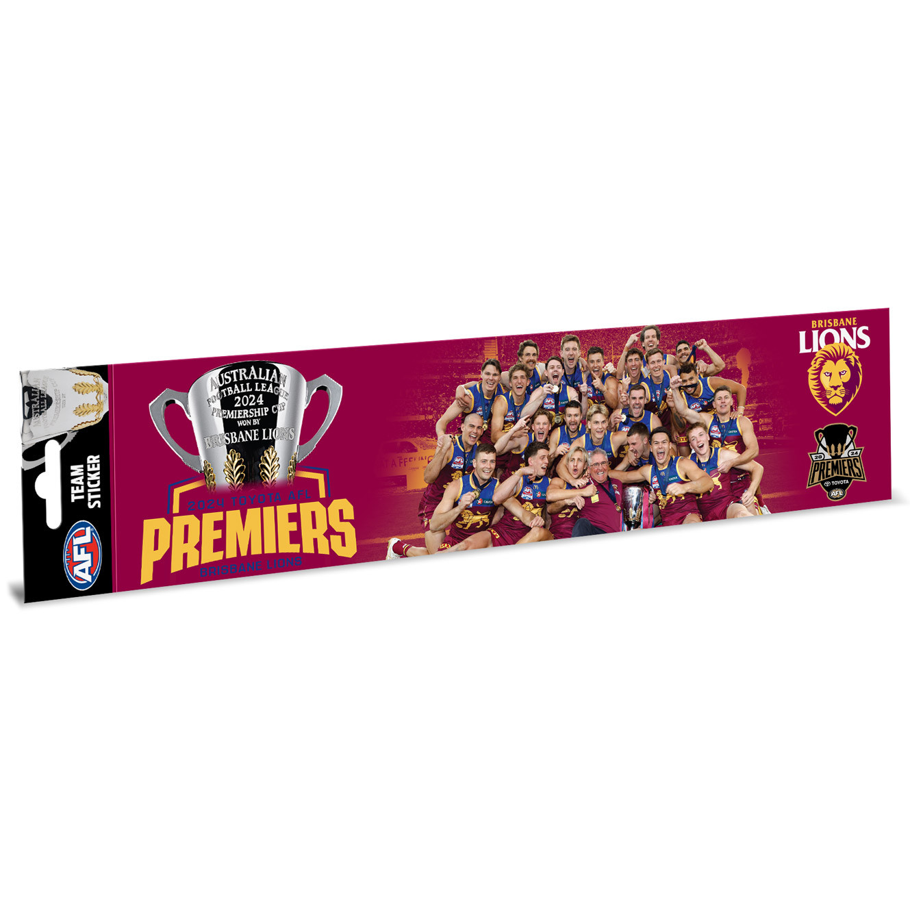 2024 AFL Premiers Bumper Sticker - Phase 2 - Lions Shop - Brisbane Lions