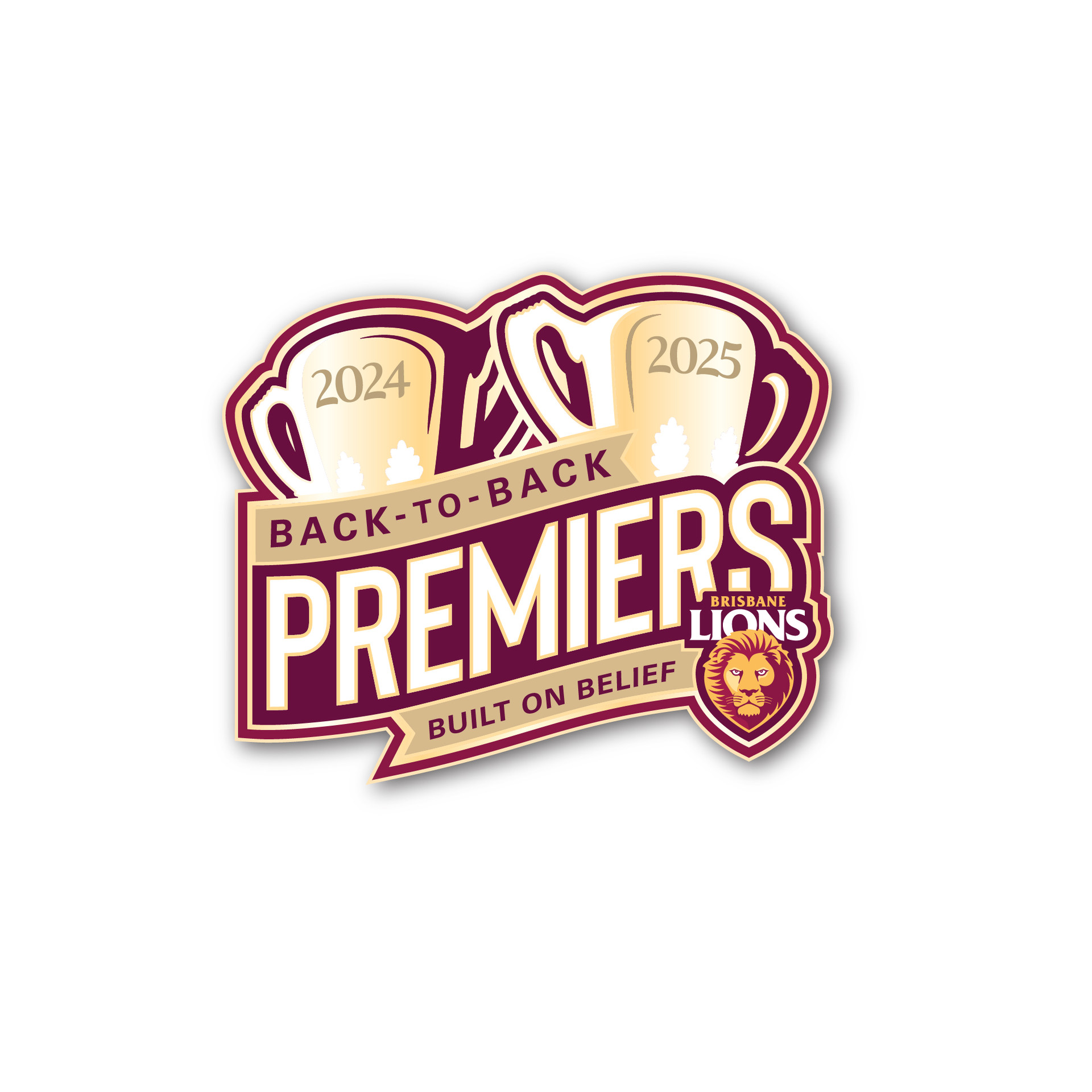 2025 AFL Premiers Back-To-Back Pennant - Lions Shop - Brisbane Lions