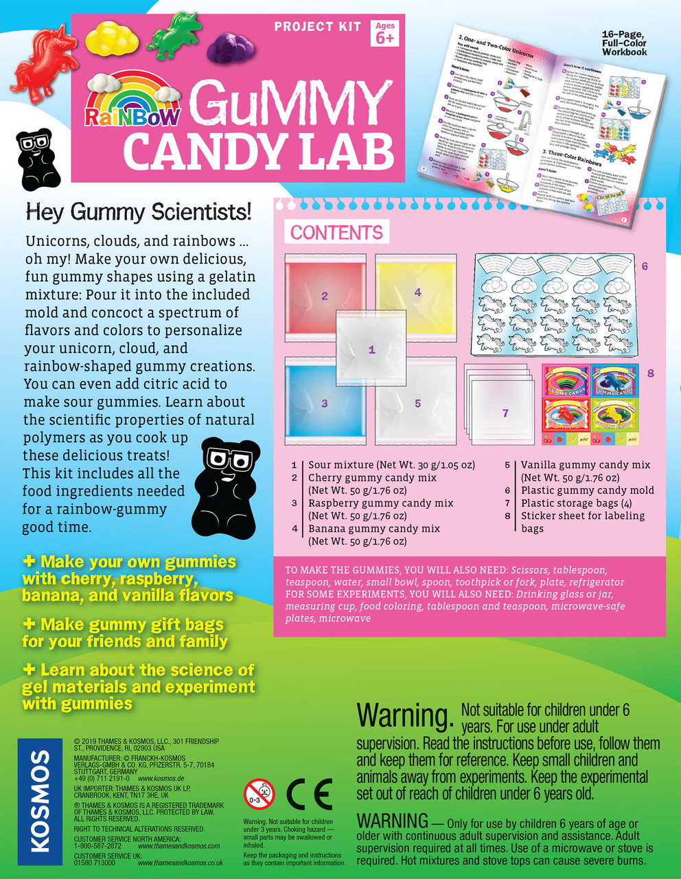 Rainbow Gummy Candy Lab Science Project Kit - Corner Pockets