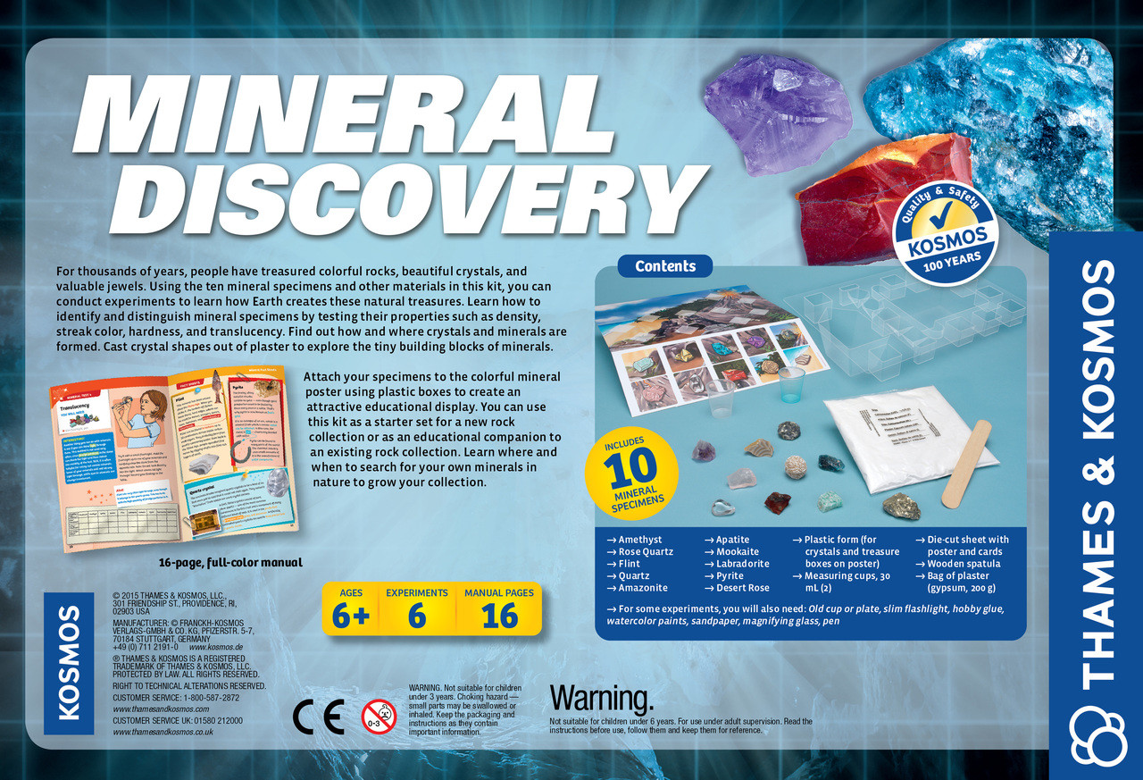 Mineral Discovery Experiment Kit - Corner Pockets