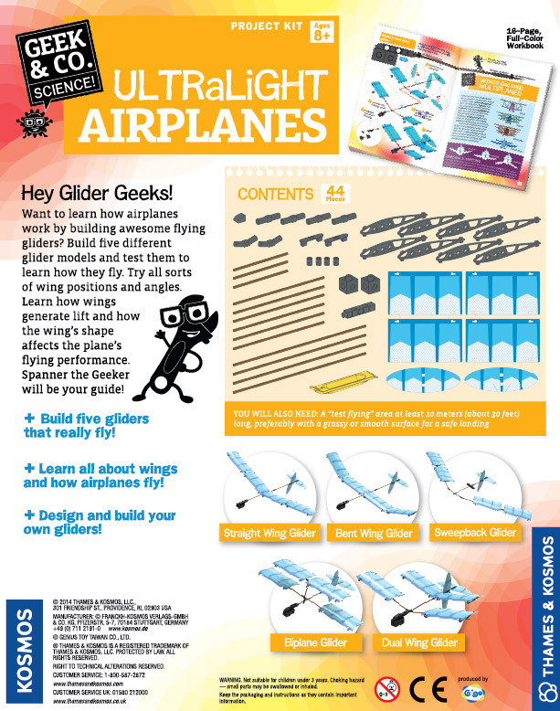 Ultralight Airplanes Science Project Kit - Corner Pockets